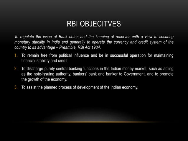 RBI's Monetary Policy | PPTX