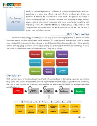 IDBI Intech - RBI Working Group Consulting | PDF