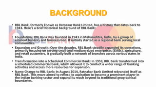 RBL BANK PRESENTATION for college student | PPTX