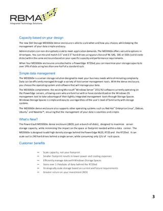 RBMA SOLUTIONS - Technical Specification for Dell MD3060e Dense Storage ...