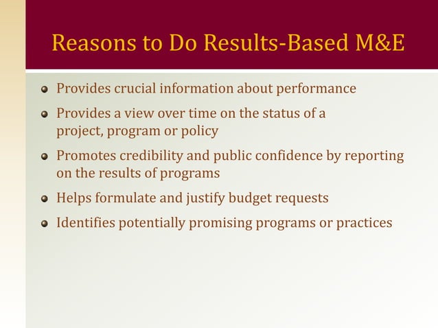 Results Based Monitoring and Evaluation | PPTX | Business | Business ...