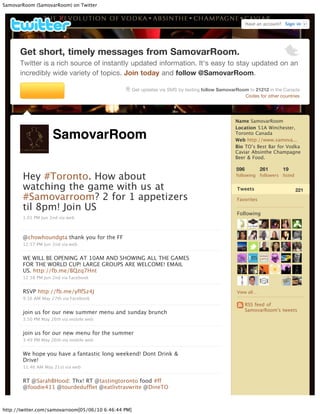 RBM - Samovar Room A Social Media Case Study1 | PPT
