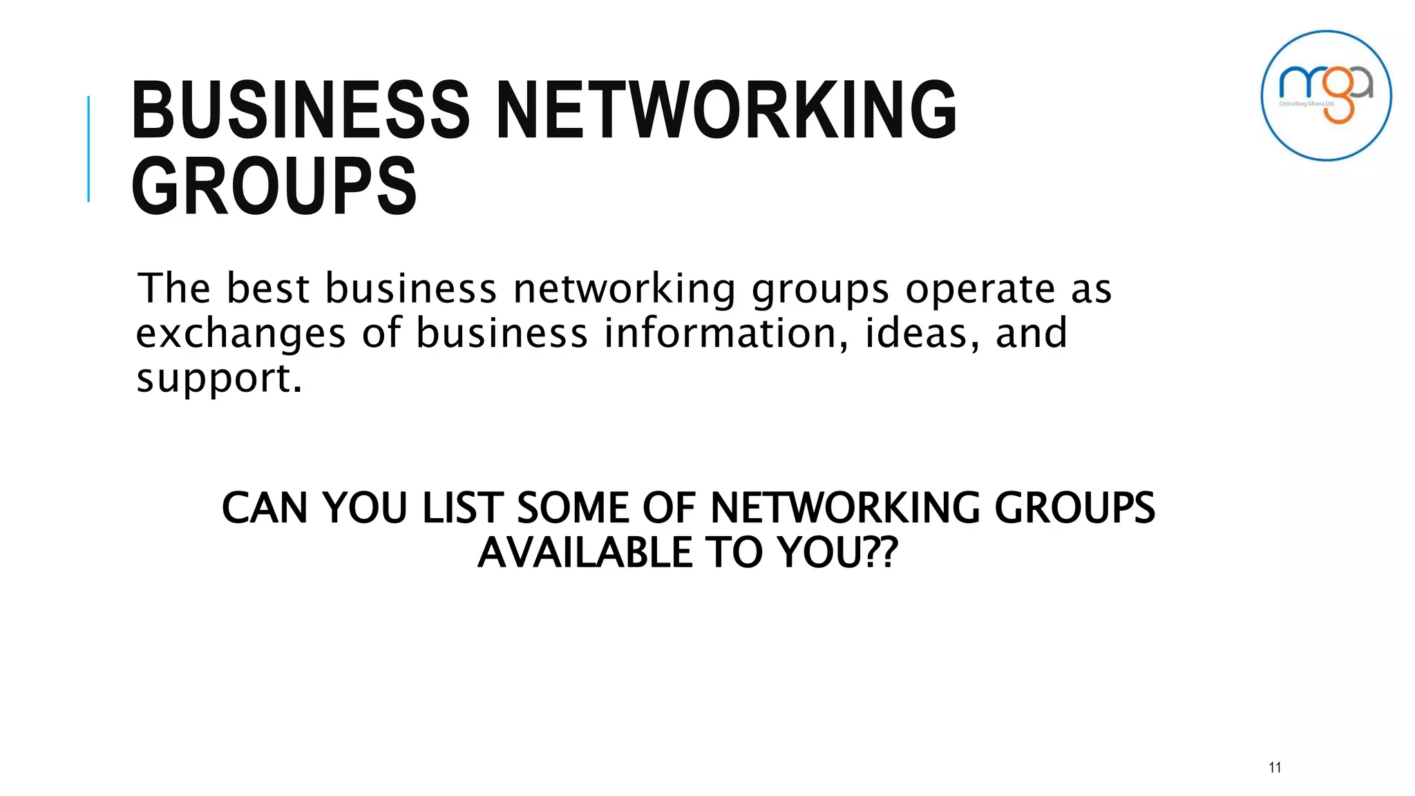 Relationship building & networking | PPTX