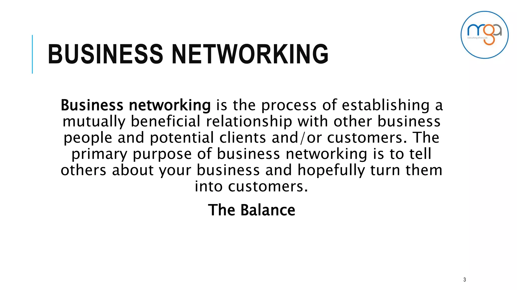 Relationship building & networking | PPTX