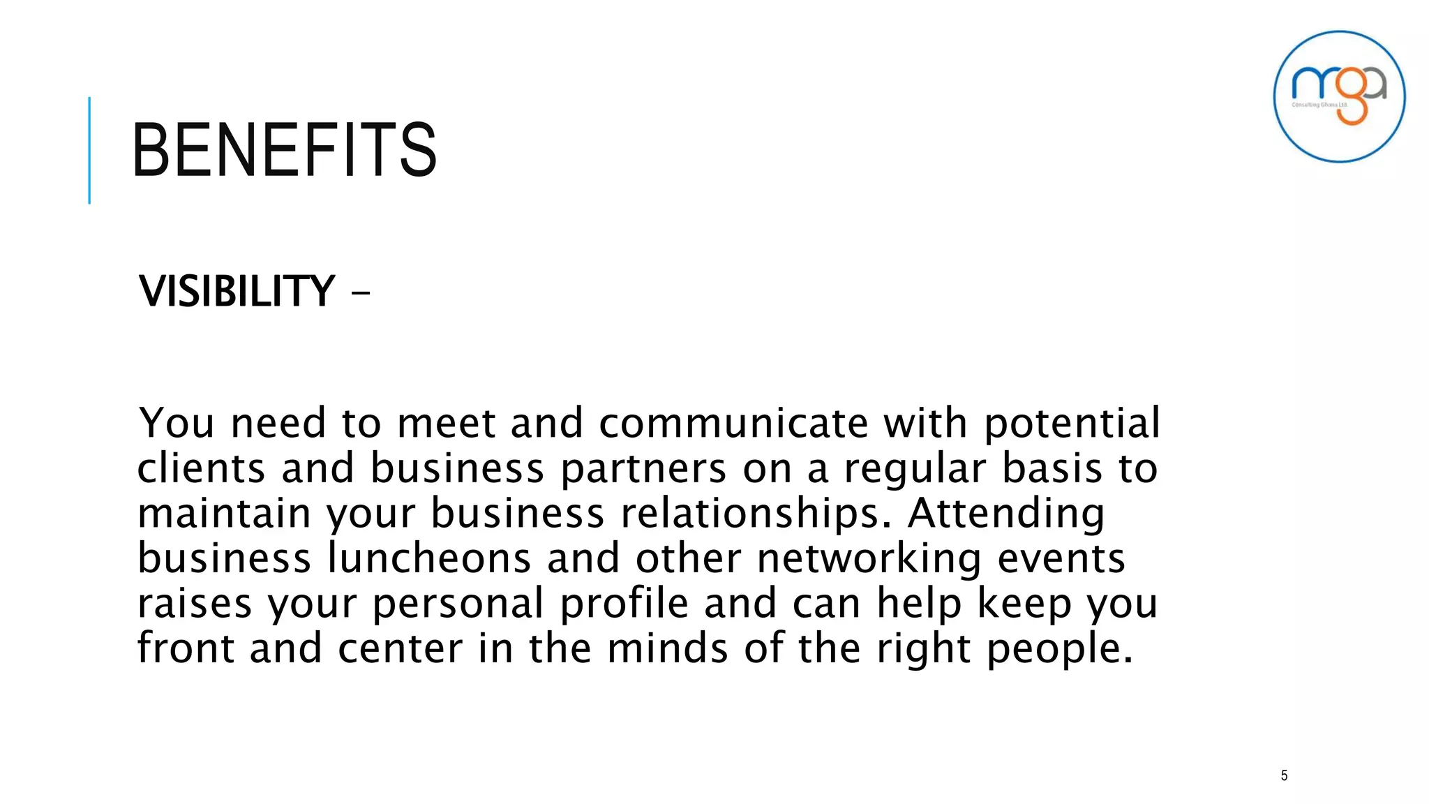 Relationship building & networking | PPTX