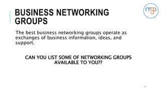 Relationship building & networking | PPTX