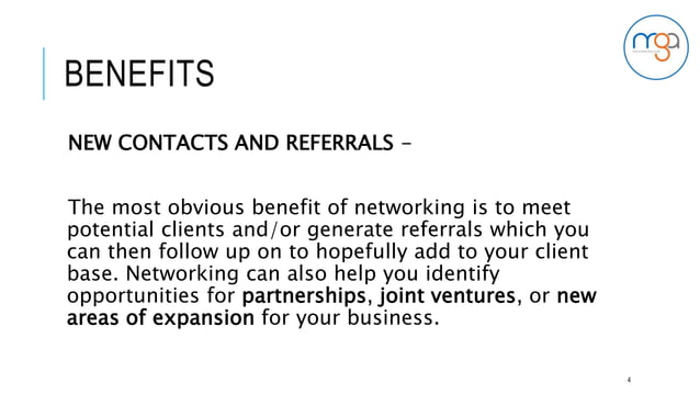 Relationship building & networking | PPT