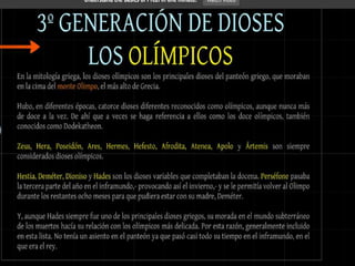 áRbol genealógico dela mitología griega | PPTX