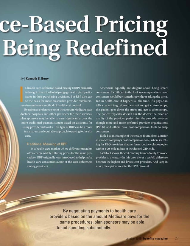 Reference-Based Pricing, Redefined | PDF