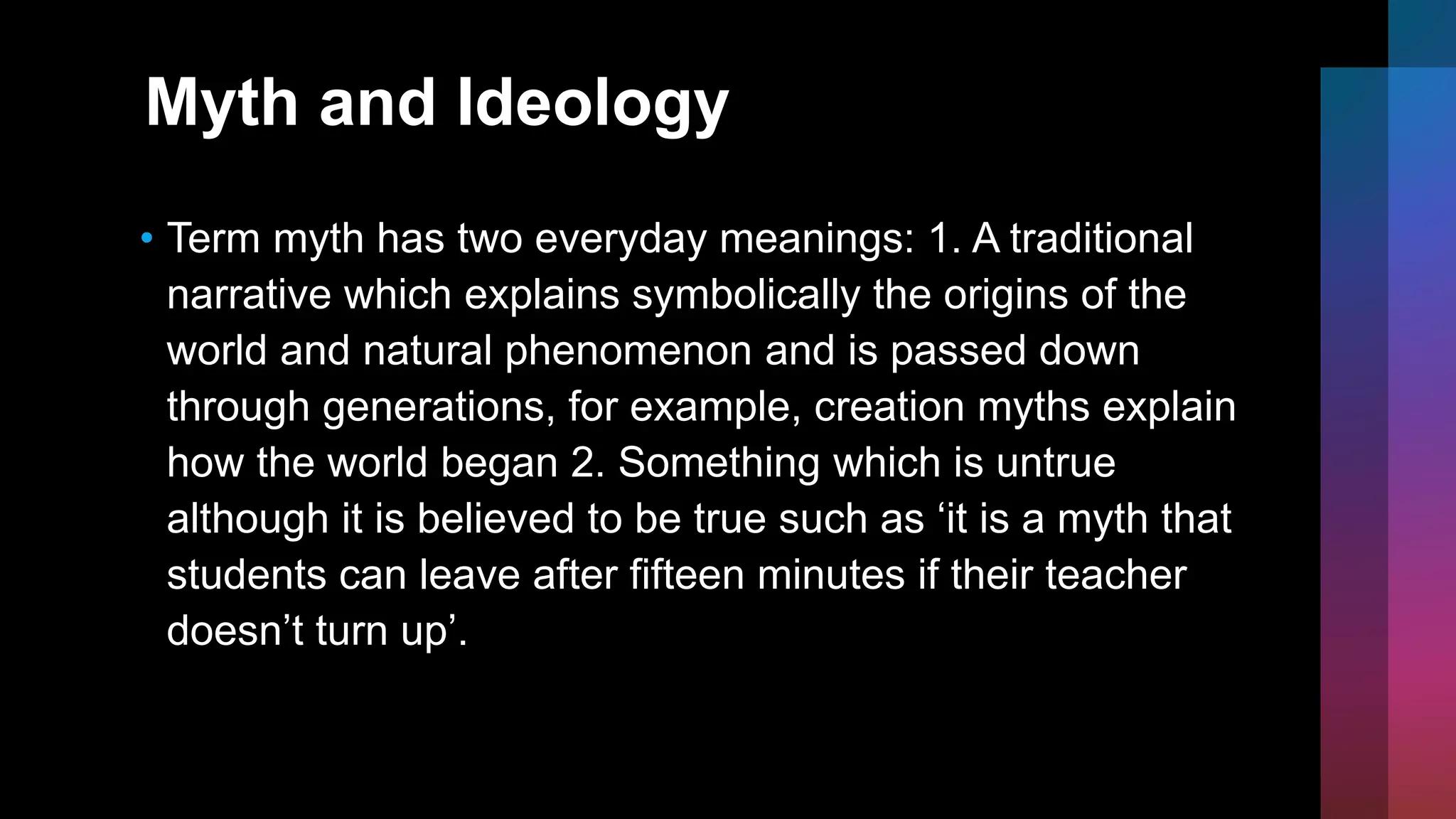 Ronald Barths presentation | PPTX