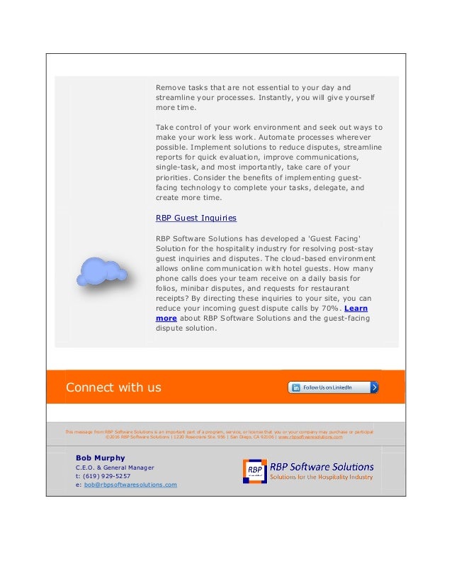 RBP Software Solutions At the end of the week, are you left feeling fried?
