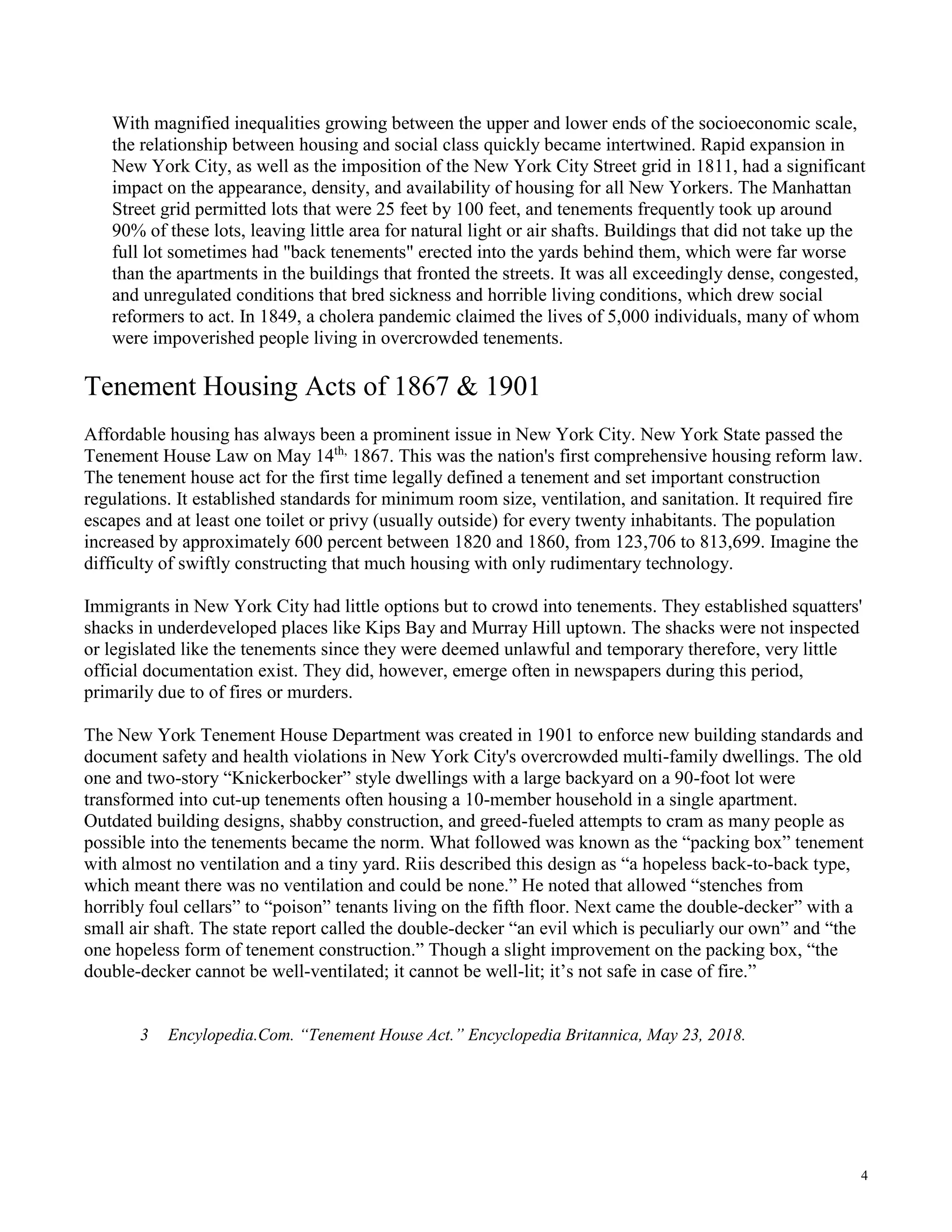 The History Of Affordable Housing in New York City | PDF