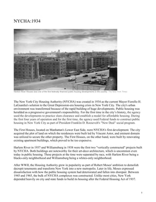 The History Of Affordable Housing in New York City | PDF