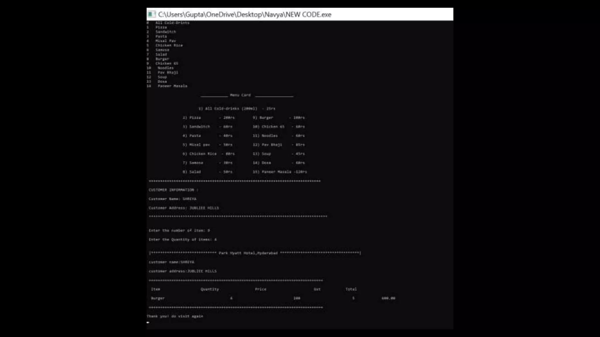 restaurant billing system | PPTX