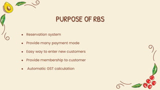 restaurant billing system | PPTX