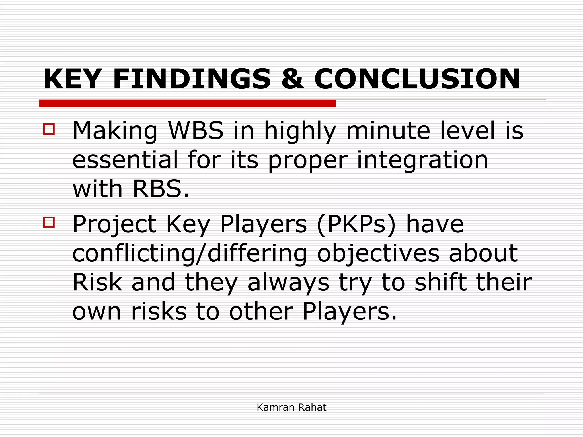 Level of Integration of Risk Breakdown Structure (RBS) and Work ...