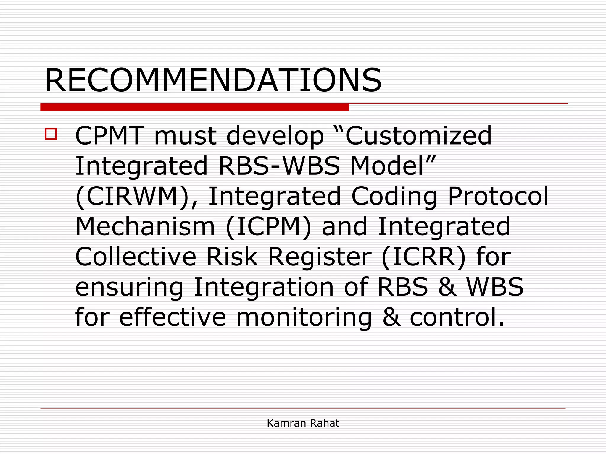 Level of Integration of Risk Breakdown Structure (RBS) and Work ...