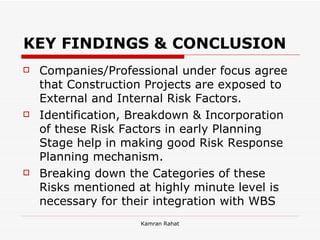 Level of Integration of Risk Breakdown Structure (RBS) and Work ...