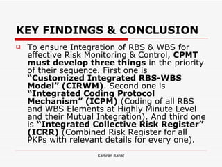 Level of Integration of Risk Breakdown Structure (RBS) and Work ...