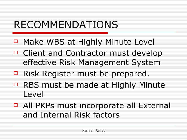 Level of Integration of Risk Breakdown Structure (RBS) and Work ...