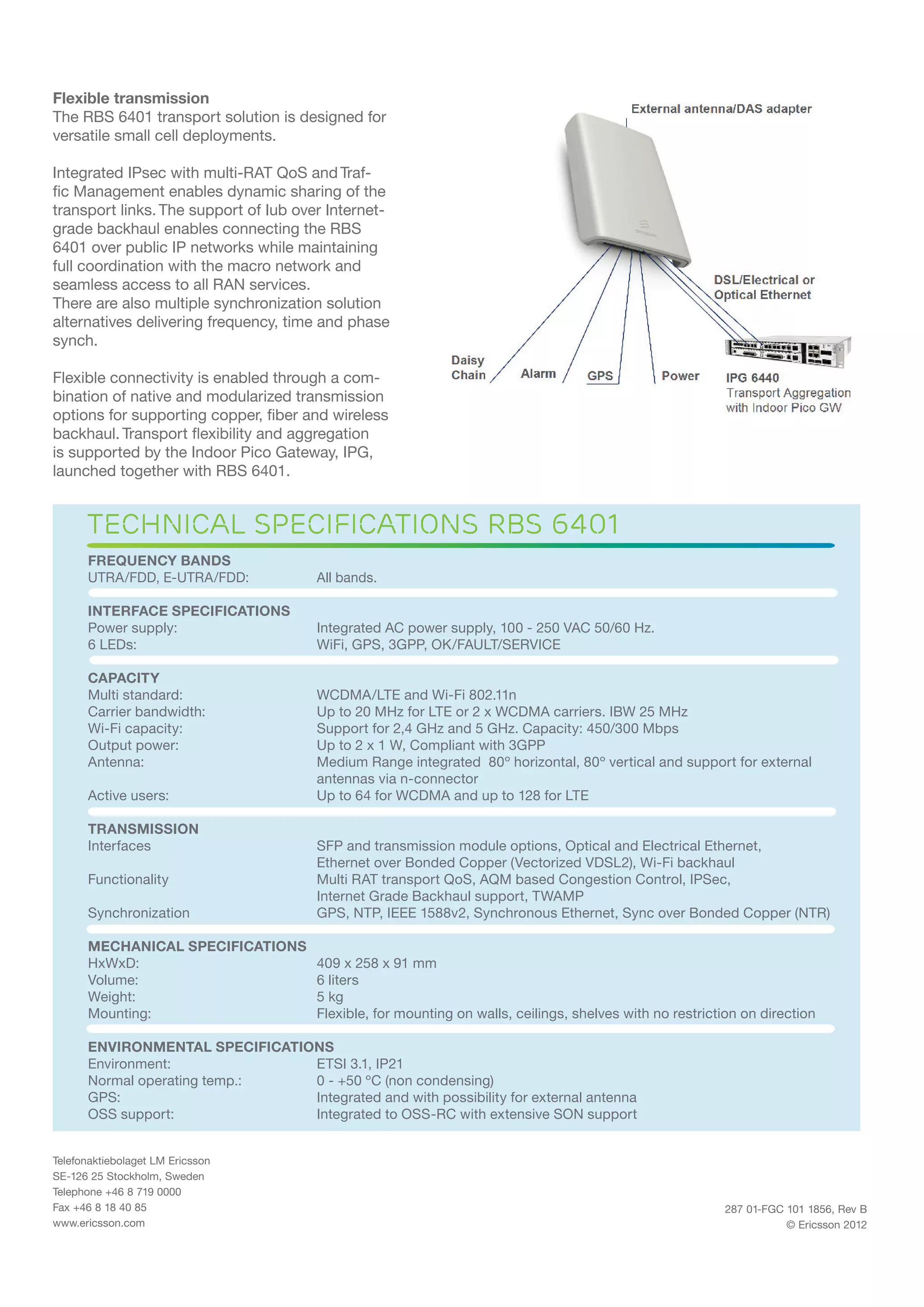 Rbs 6401 datasheet | PDF