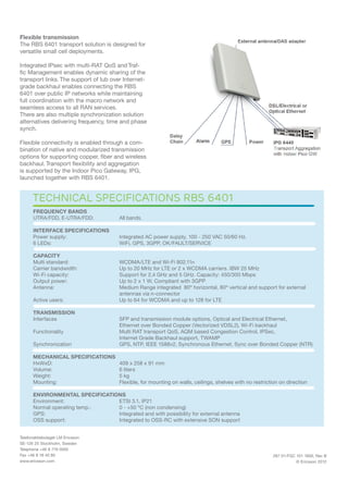 Rbs 6401 datasheet | PDF
