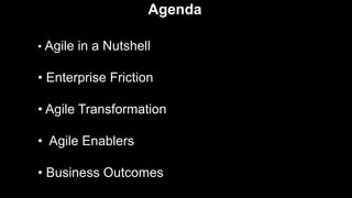 Agile Transformation - An Industry Perspective , Agile Talk @ RBS | PPT