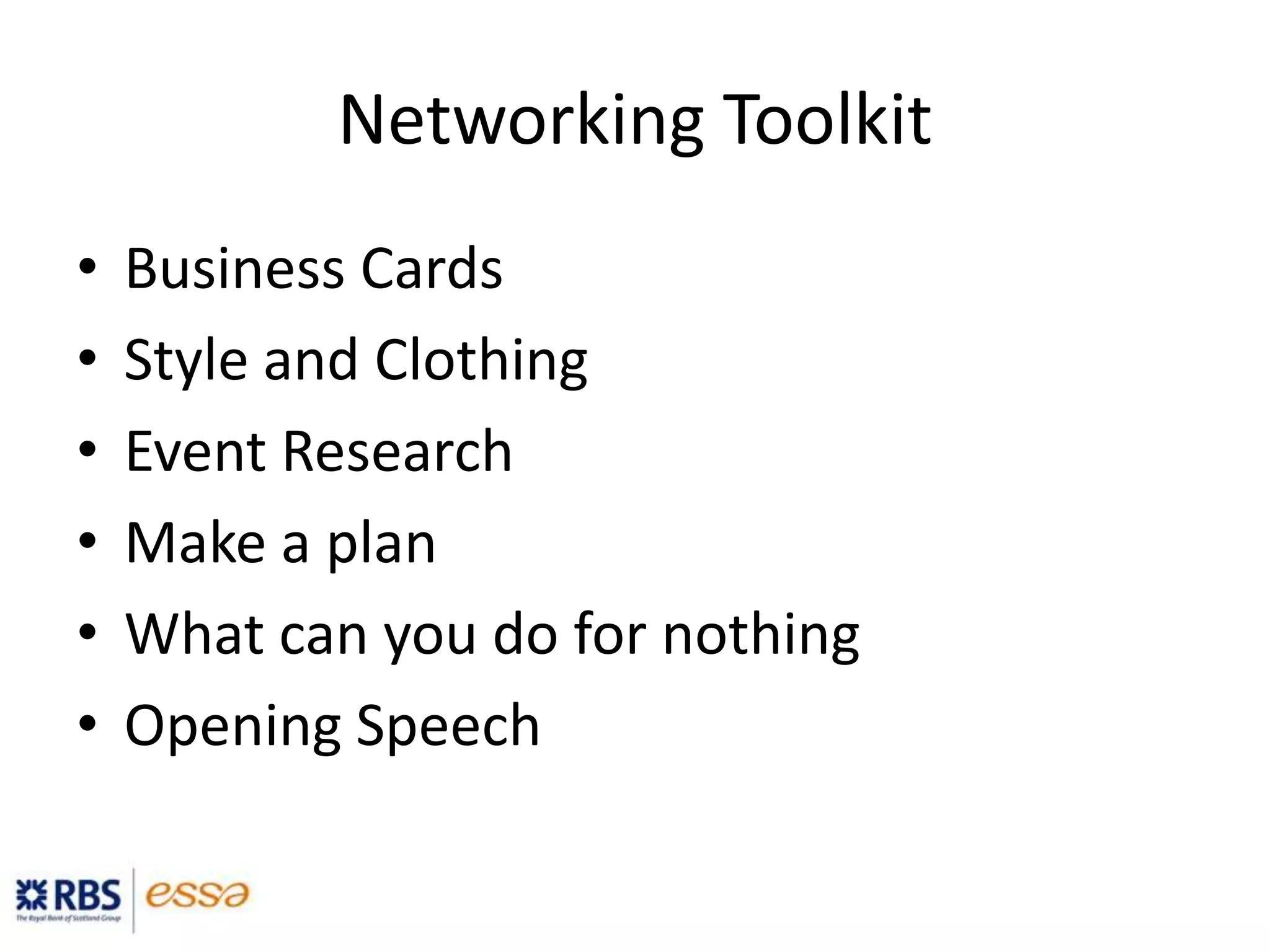 Business Networking Basics | PPTX