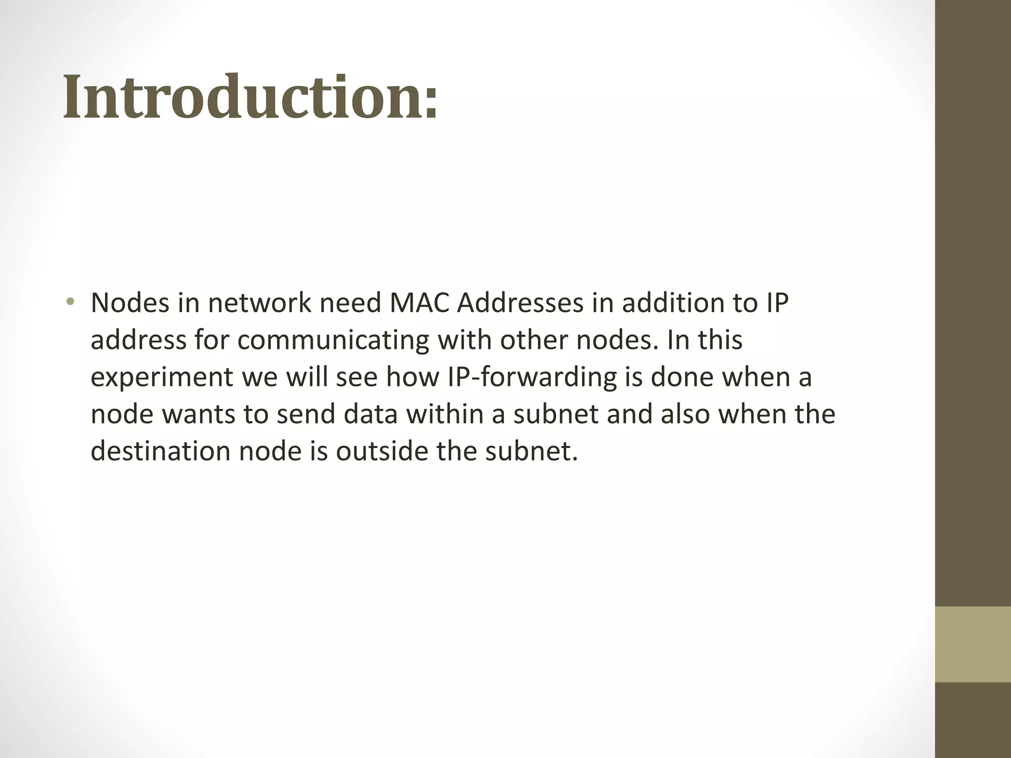 Academic Experiment 2 - IP forwarding | PPTX
