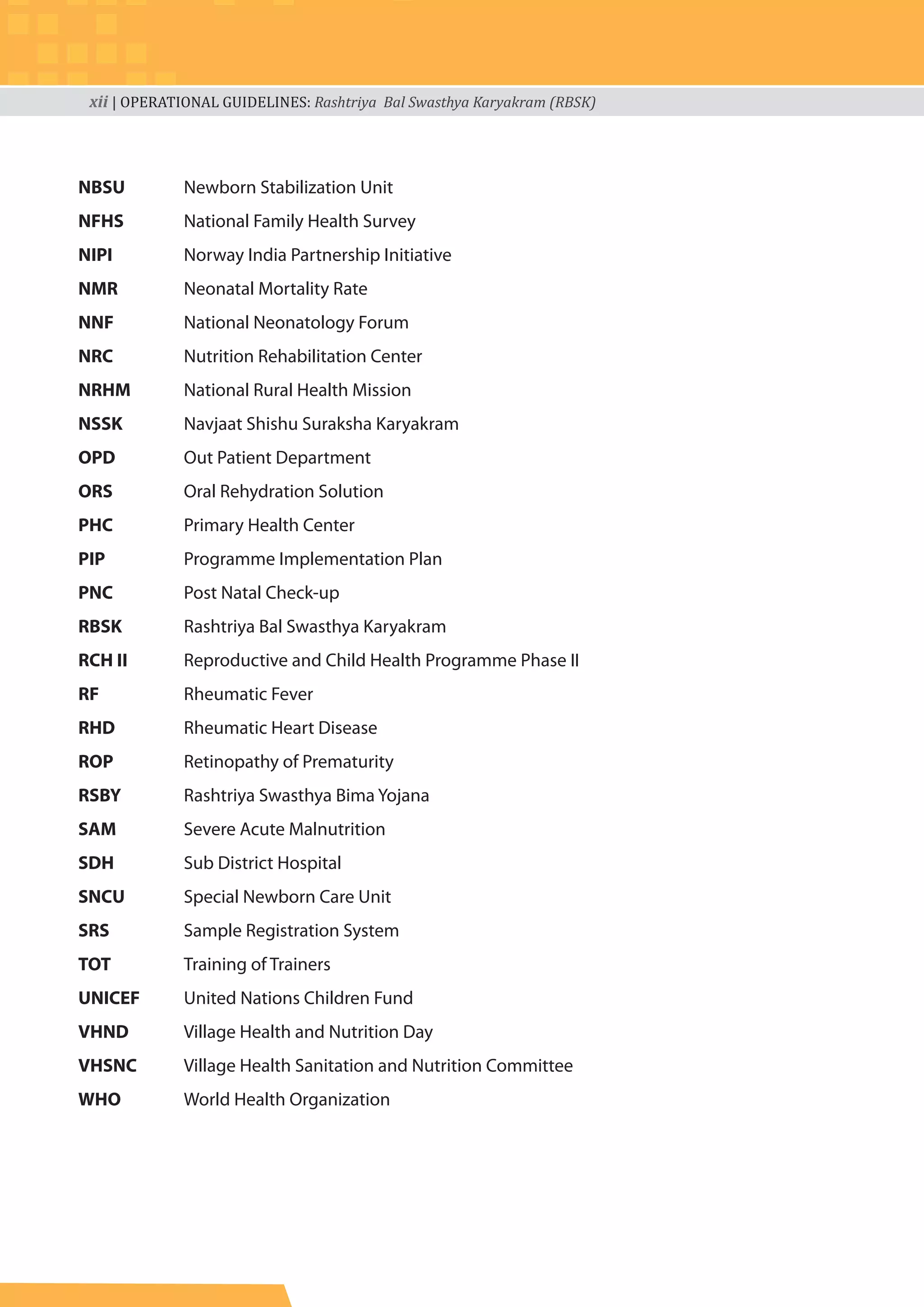 Rashtriya Bal Swasthya Karyakram | PDF