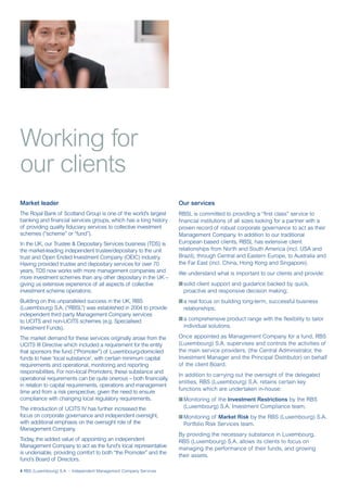 RBS (Luxembourg) S.A. Brochure | PDF