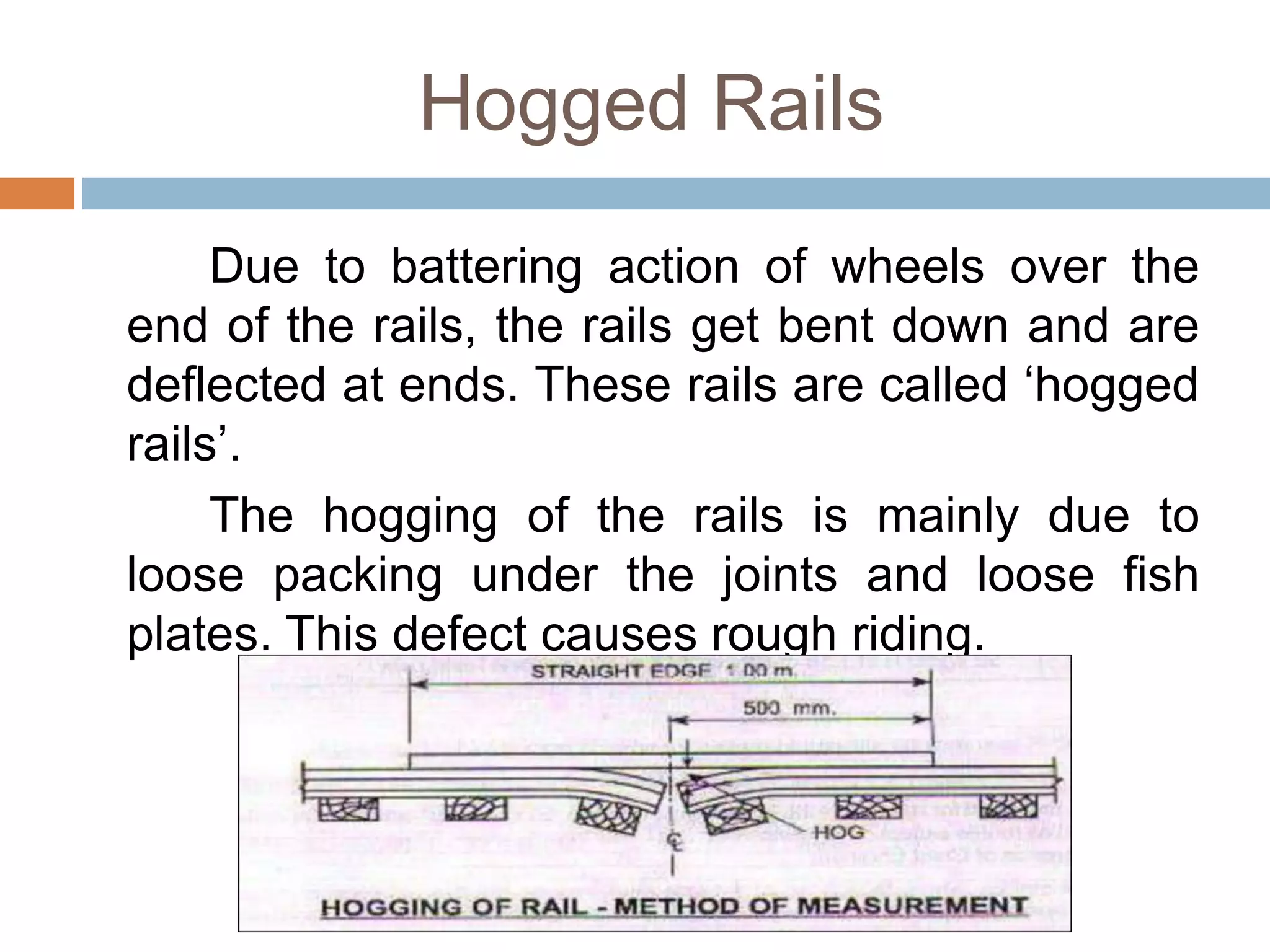Corrugated (roaring), Hogging, Buckling, Kinks in rails | PPTX
