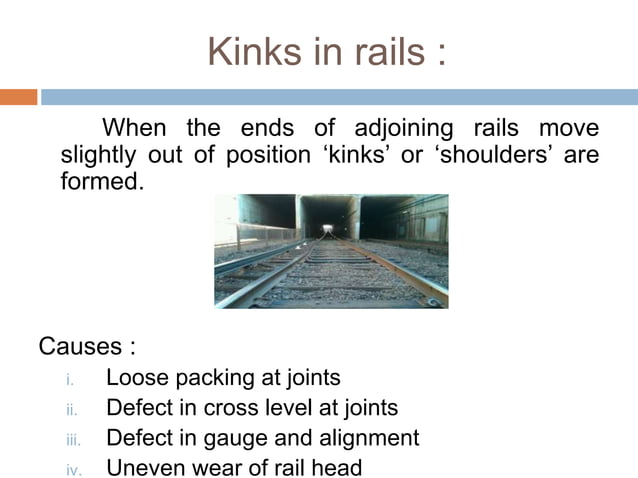 Corrugated (roaring), Hogging, Buckling, Kinks in rails | PPTX | Rail ...