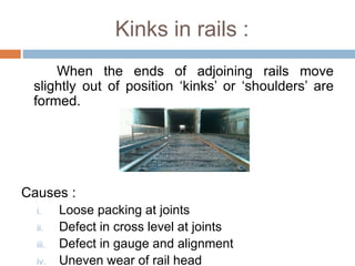 Corrugated (roaring), Hogging, Buckling, Kinks in rails | PPT