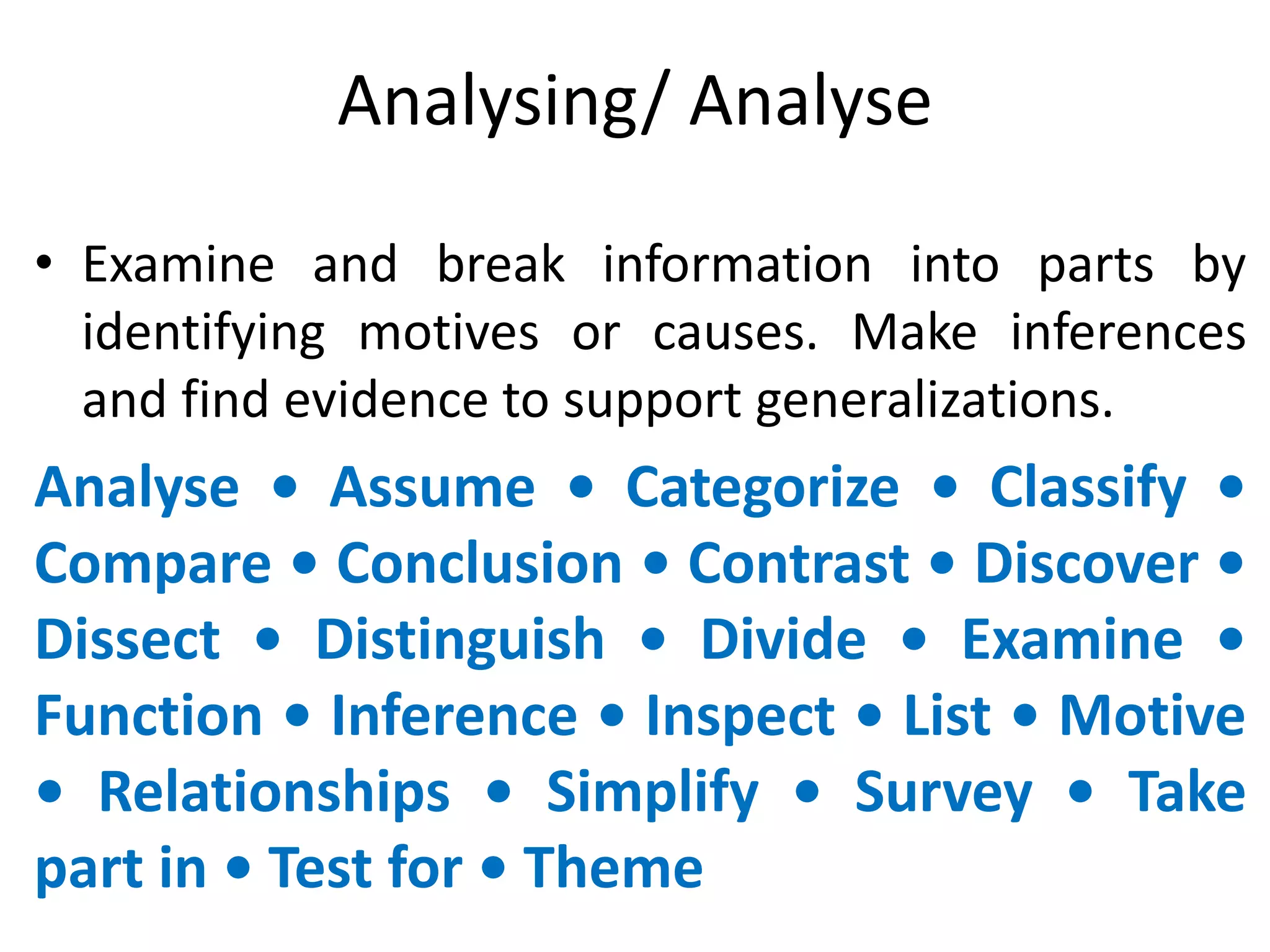 Revised Blooms Taxonomy | PPT