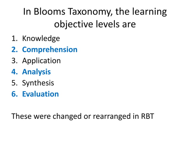 Revised Blooms Taxonomy | PPT