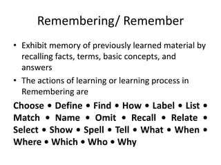 Revised Blooms Taxonomy | PPT
