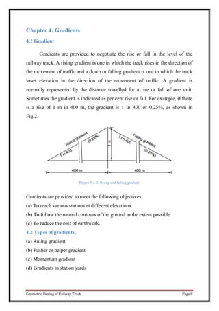 Geometric desing of railway track | PDF