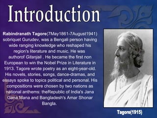 Rabindranath Tagore Childhood Biography
