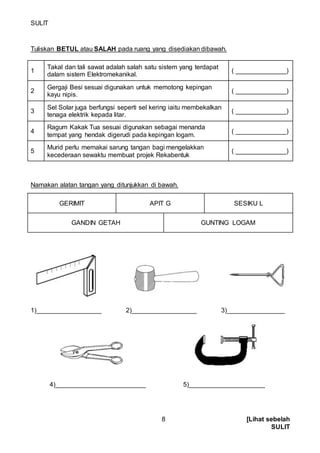 Rbt tahun 5 2015 | DOCX