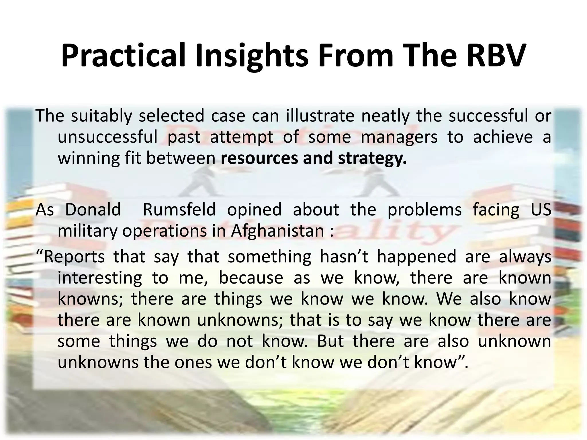 Resources based view | PPTX