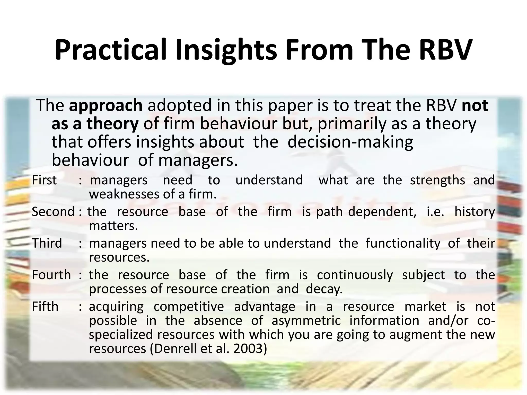 Resources based view | PPTX