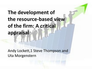 Resources based view | PPTX