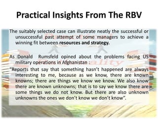 Resources based view | PPTX