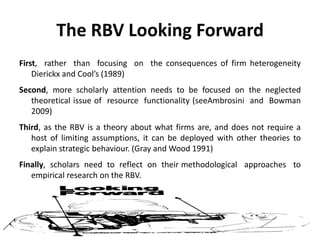 Resources based view | PPTX