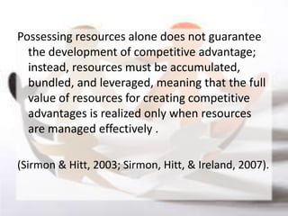 Resources based view | PPTX