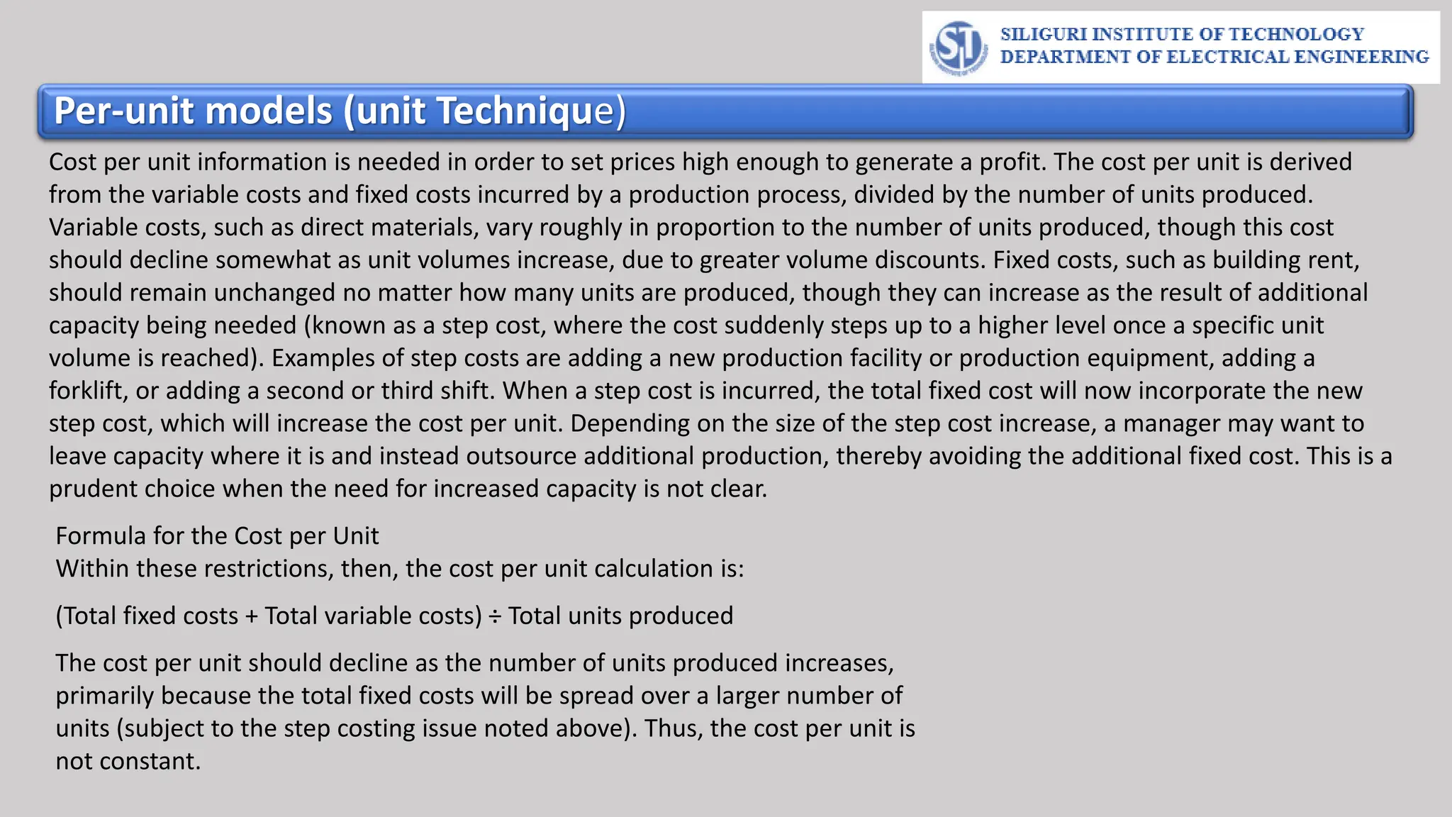 cost estimation model per unit model and segmenting model.pdf