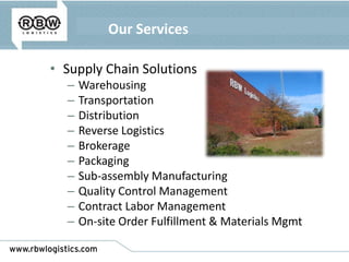 Rbw Logistics Introductory Presentation | PDF | Logistics | Business