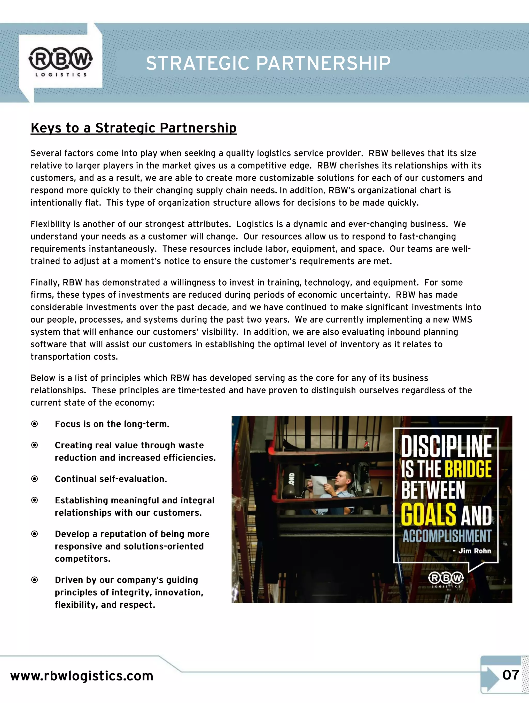 Rbw Logistics Overview | PDF