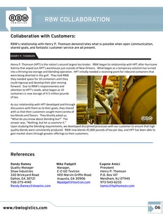 Rbw Logistics Overview | PDF